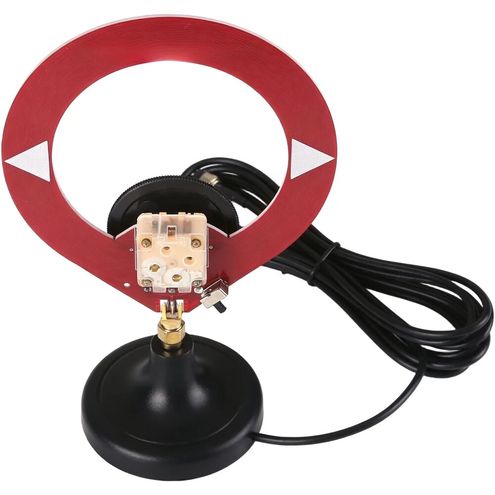 Красная петлевая антенна Donut для AM/MW 500-2000 кГц SMA Male 300см