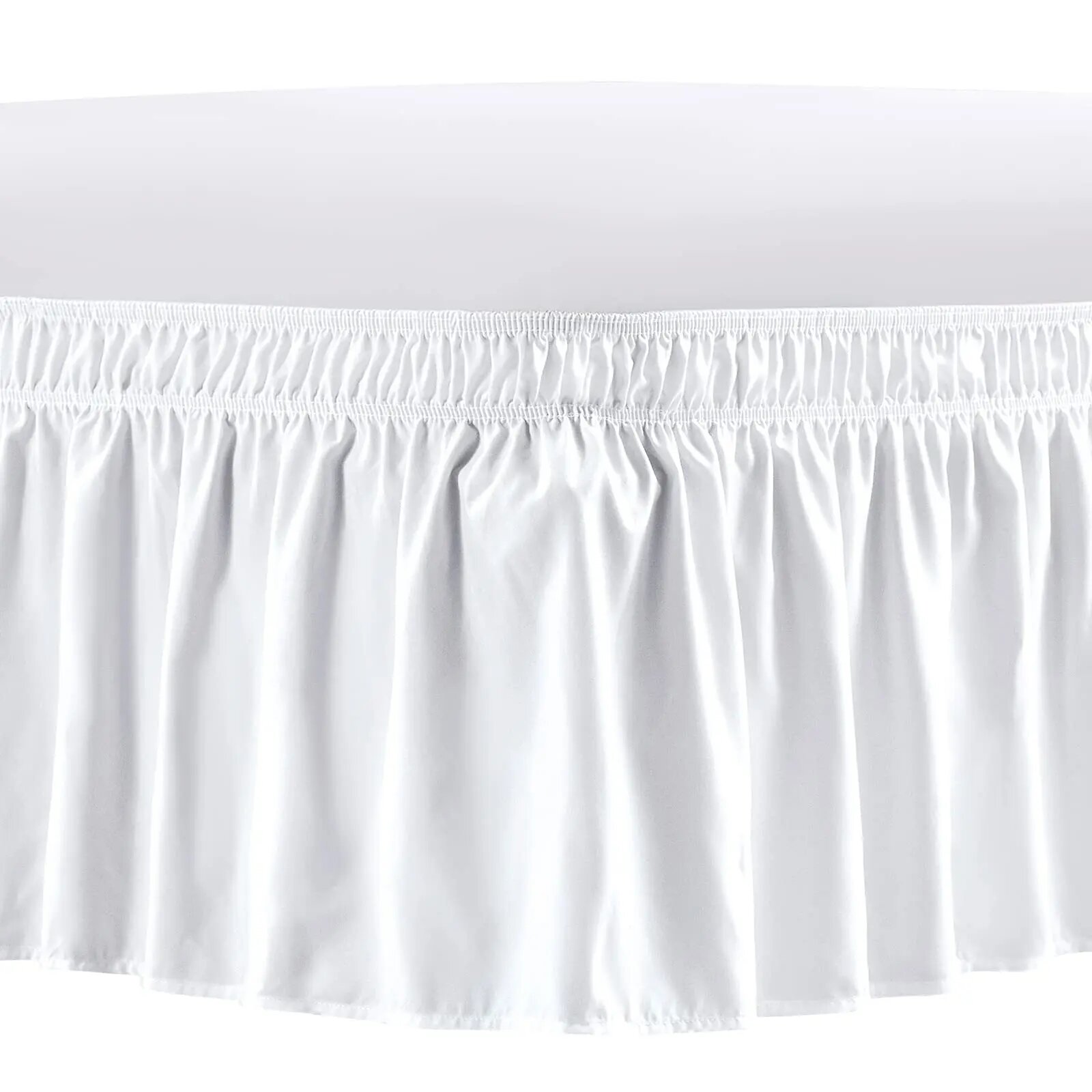Юбка-покрывало для кровати из полиэстера Twin 39x75x15inch, White
