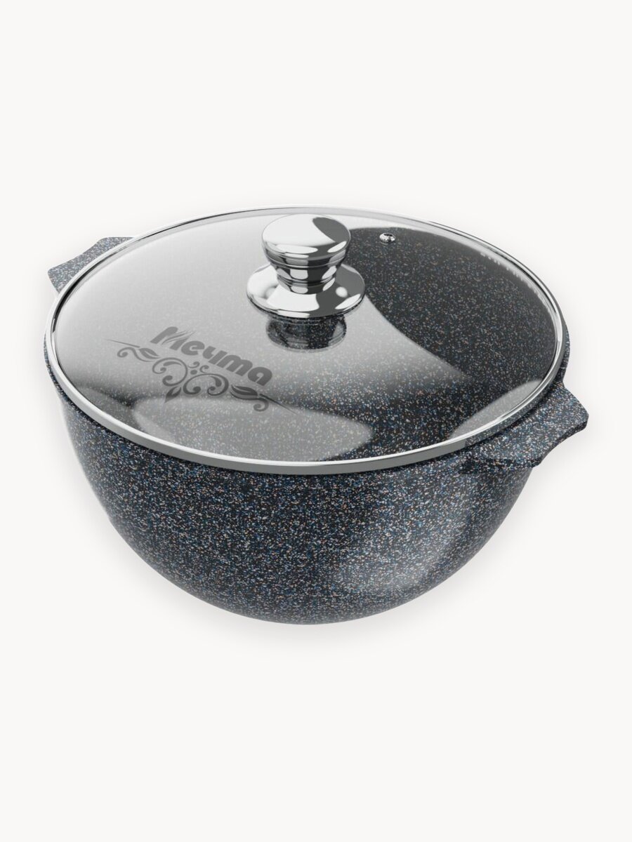 Казан для плова с крышкой, Мечта Гранит Star 6л, с антипригарным гранитным покрытием, 56803