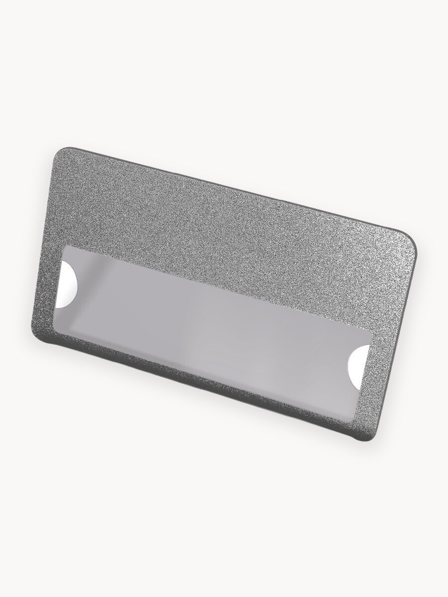 Бейдж горизонтальный на магните с окном Flexpocket, медицинский, для школьника, для персонализации сотрудников, цвет серебро