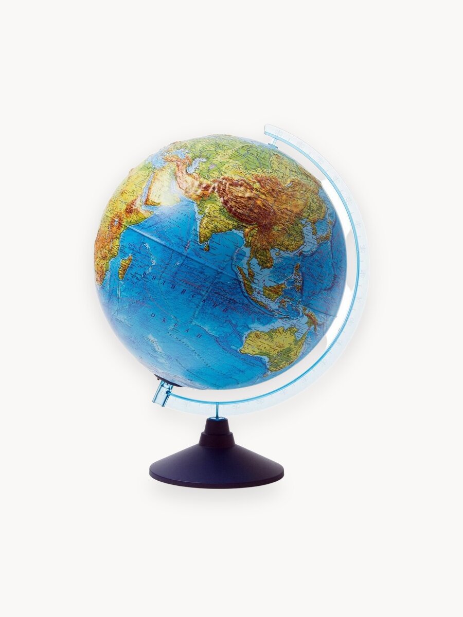 Интерактивный глобус Земли Globen рельефный 32 см с новой системой подсветки (от USB, провод в комплекте) + VR очки в комплекте + Атлас