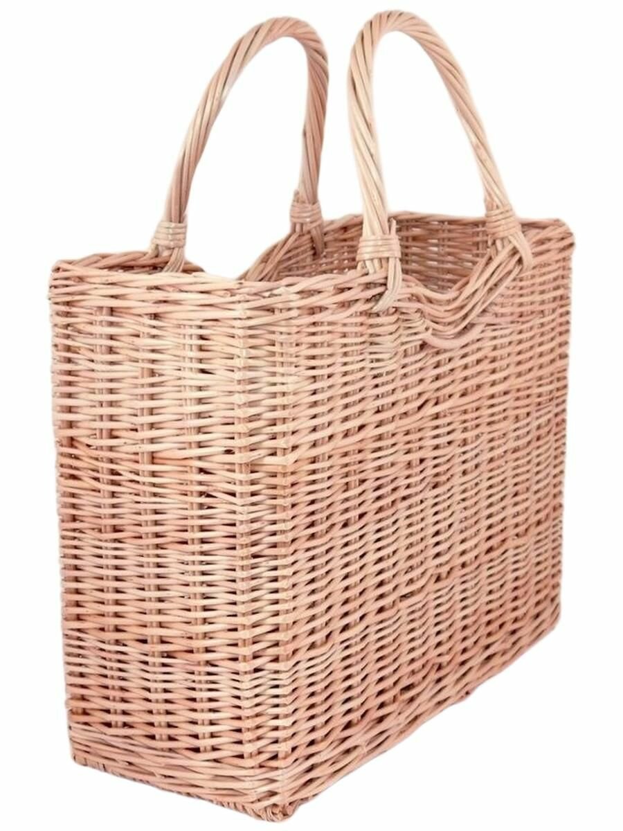 Корзина плетеная "Дорожная", ручное плетение из лозы