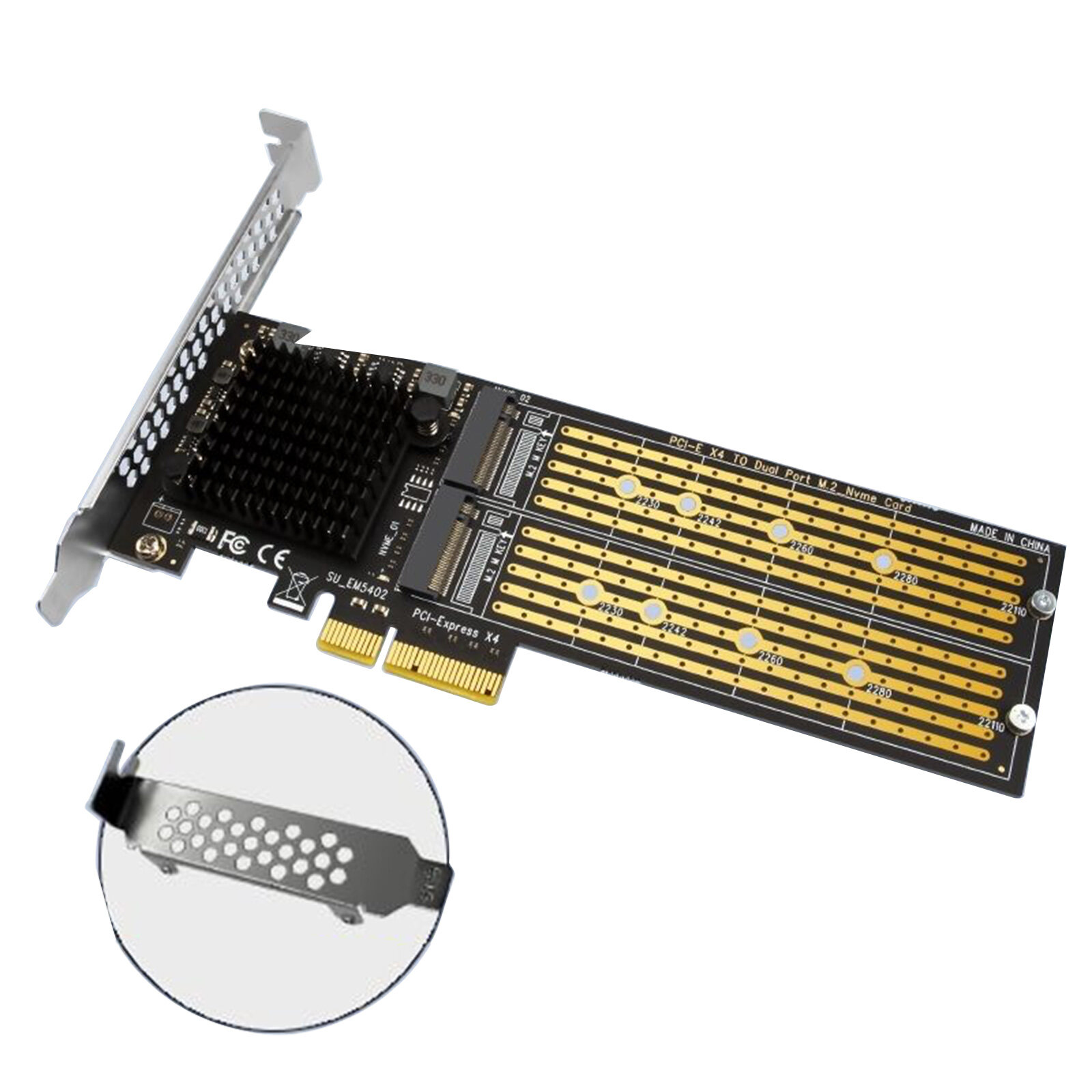 Плата адаптера PCIe для M.2 PCIe X4 для M.2 NVME SSD Dual для M для ключа Sata Конвертер PCI для расширения Express X4