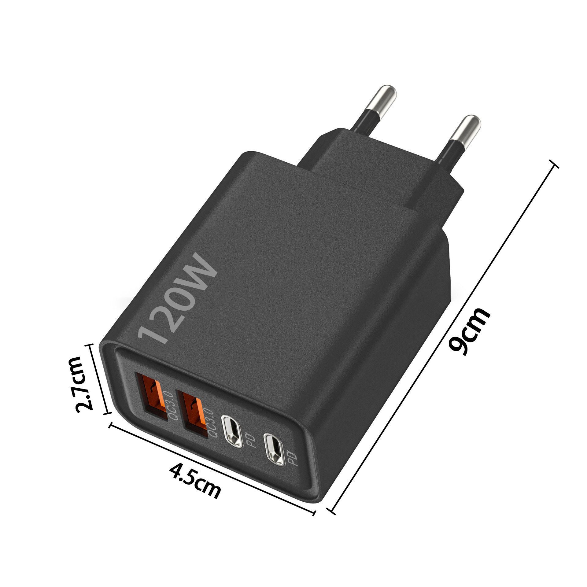 Зарядное устройство 120W Fast Charging Multiport Charger, для ноутбуков и мобильных телефонов