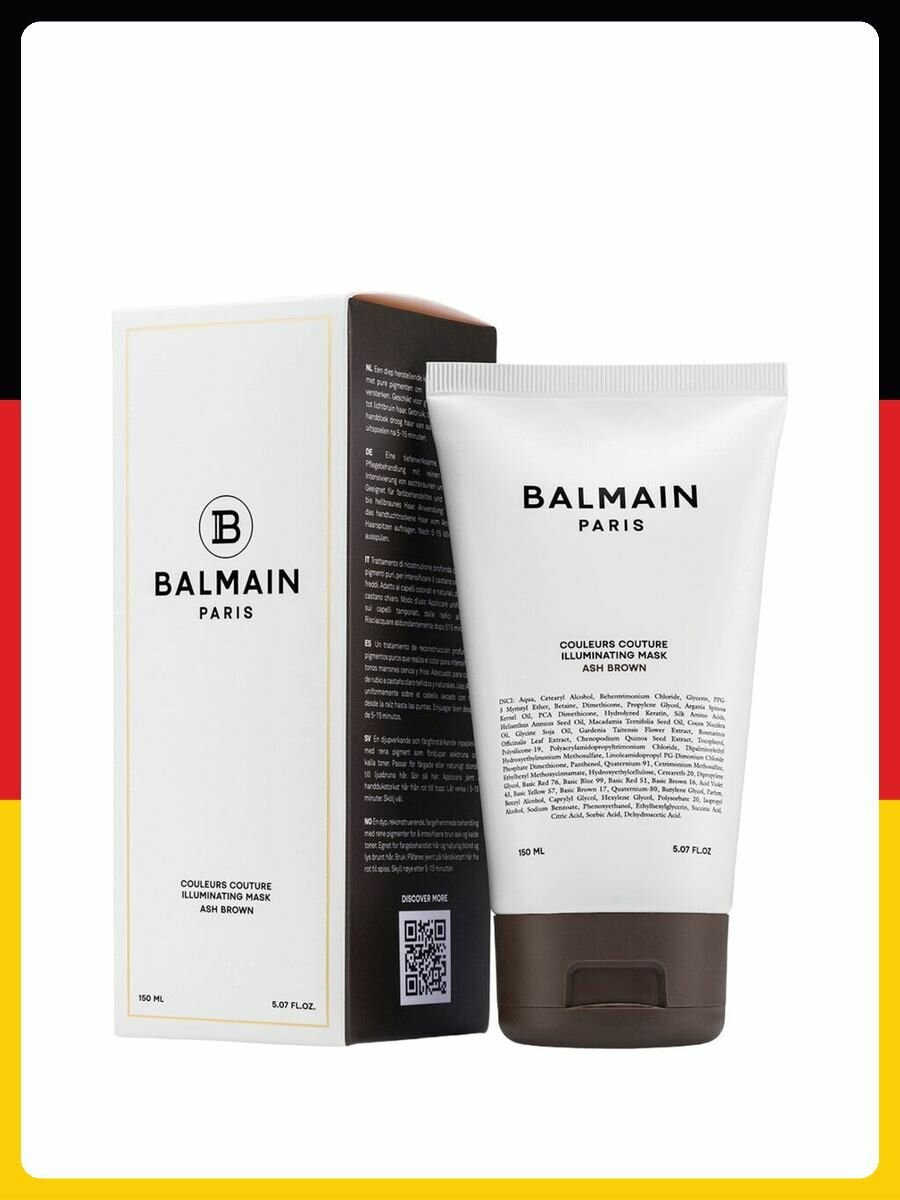 Краска для волос Balmain Hair Couture Couleurs Couture Illuminating Mask Color Mask, 150 мл пепельно-коричневый