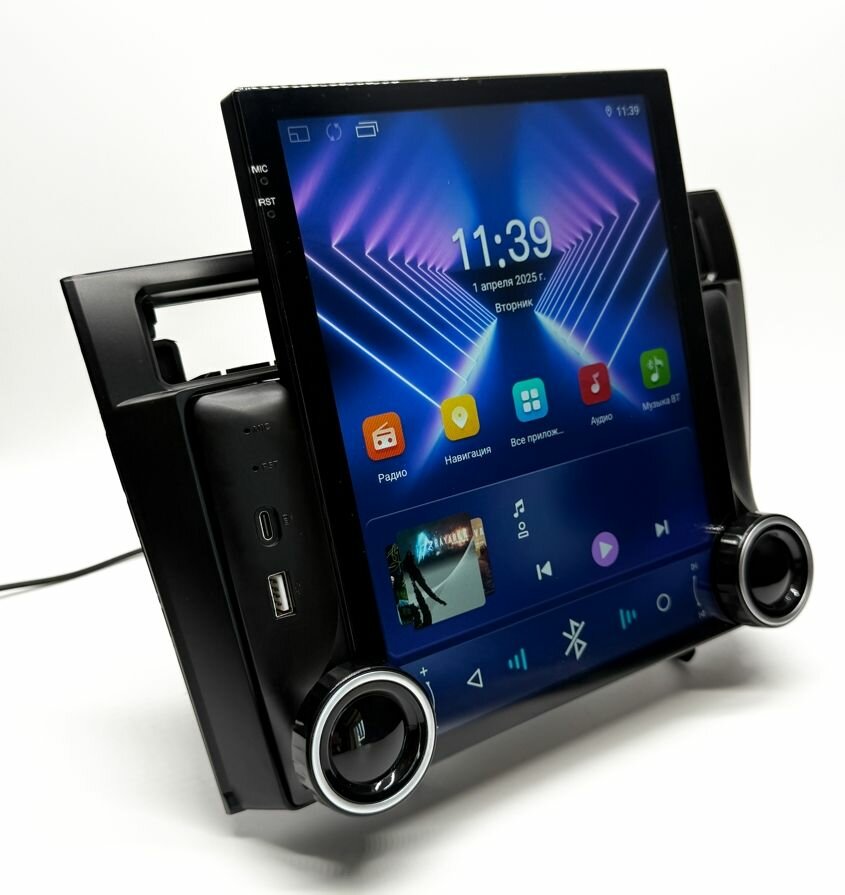 Большая магнитола Tesla Drive One 4/64 с крутилками Ford Fiesta MK5 5 6 2002-2008