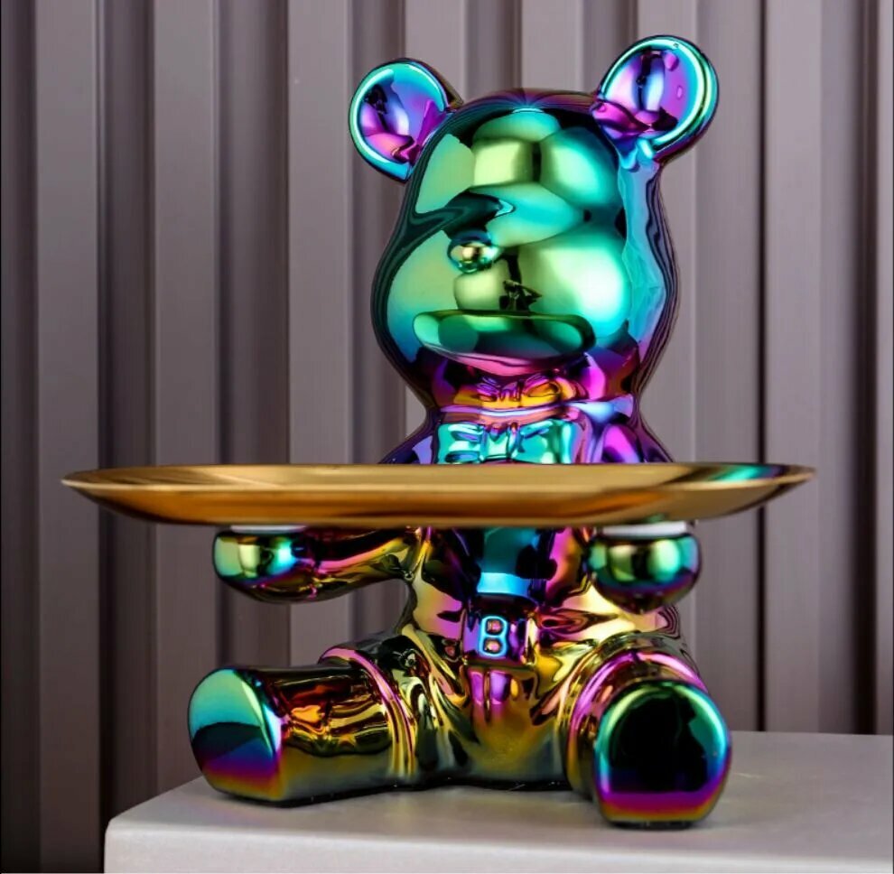 Украшение в виде кукольного медведя для хранения ключей или в качестве банки для монет