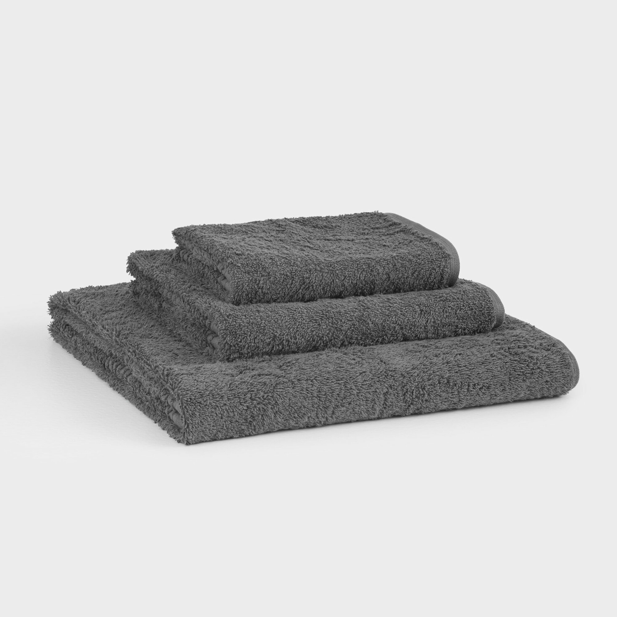 Комплект полотенец, 40х60/50х90/70х140 см, 3 шт, хлопок, графитовый, Natural cotton, Kuchenland