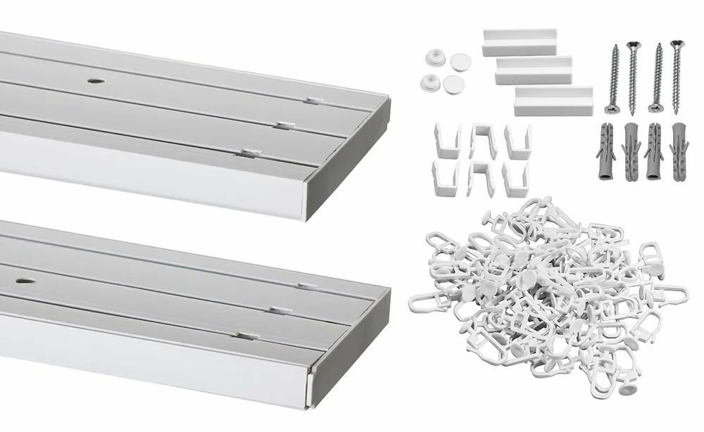 Карниз потолочный пластмассовый трехрядный составной Стандарт 240 см