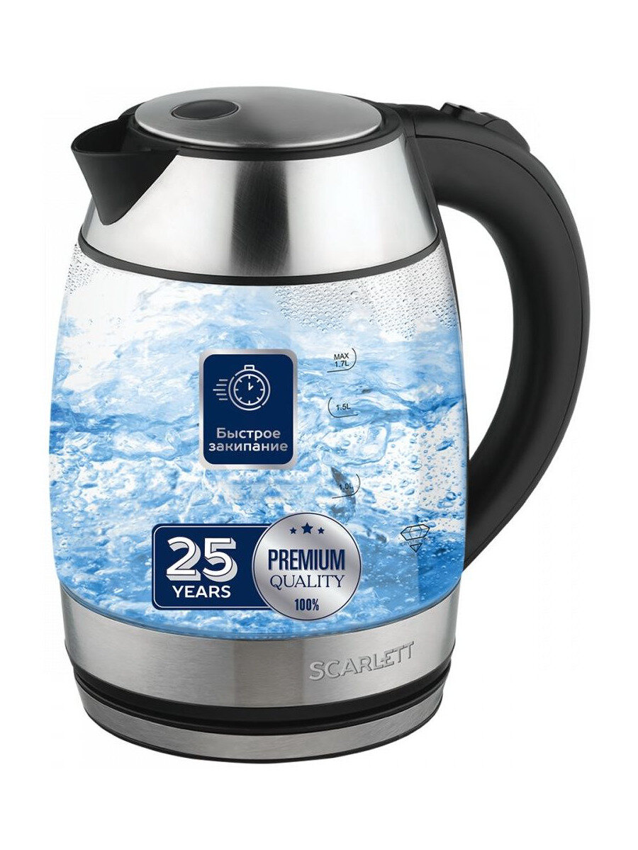 Чайник электрический Scarlett SC-EK27G94 нержавеющая сталь (EK27G94)