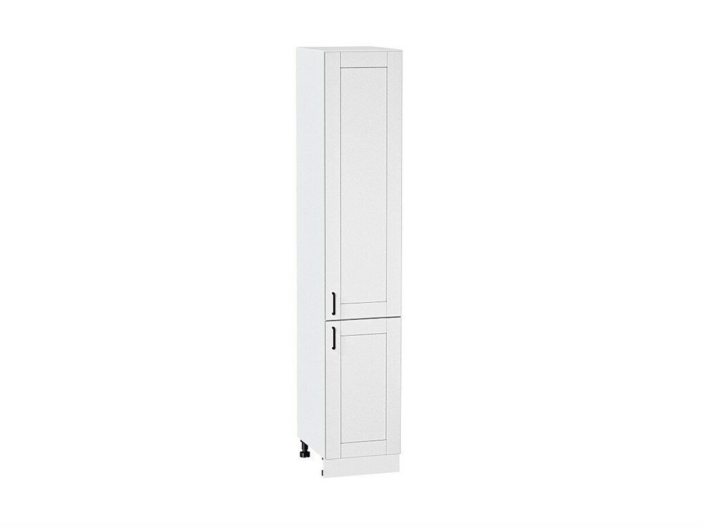 VVT Шкаф пенал с 2-мя дверцами Лофт Белый, Super White, 2140, 400 В*Ш*Г 2132*400*576, фасад МДФ Super White, корпус Белый Super White