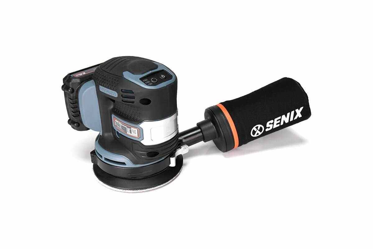 Шлифовальная эксцентриковая аккумуляторная машина SENIX PSX2-M1-EU X2 20V, 125мм, с АКБ и ЗУ