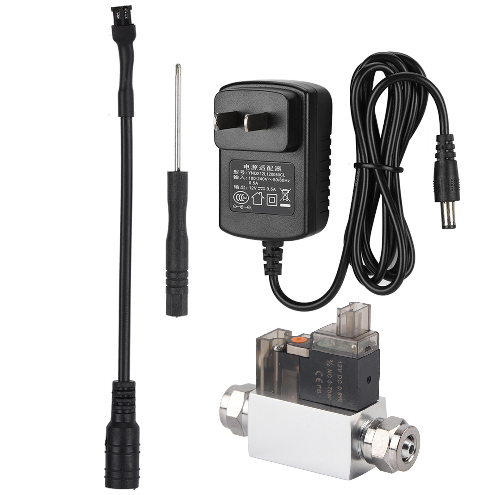 Миниатюрный внешний электромагнитный клапан CO2, аксессуар для аквариума, работающий при низких температурах.