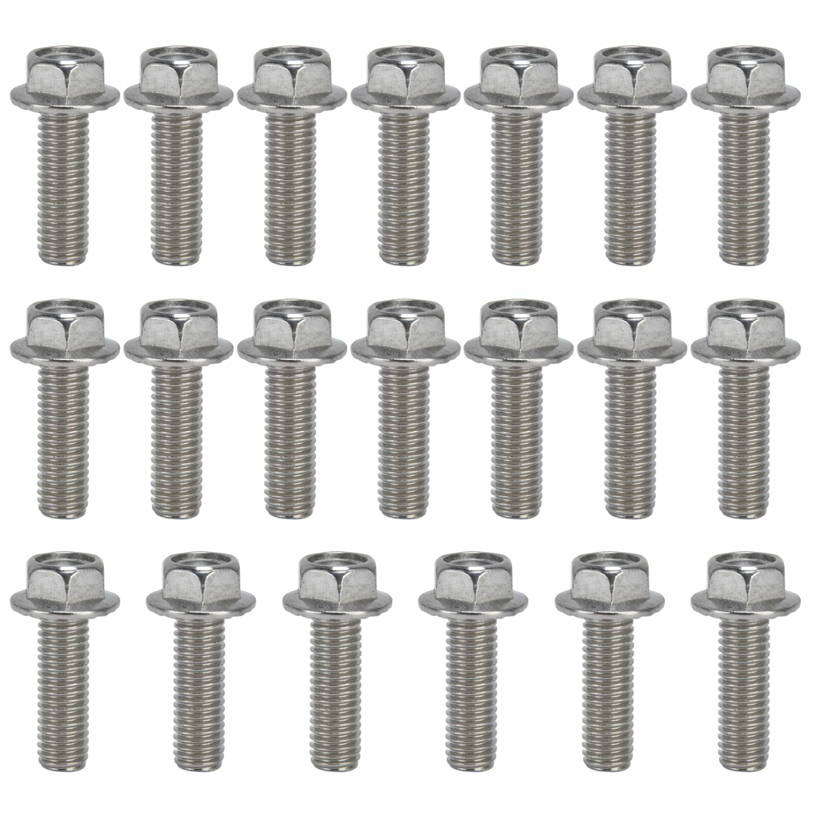 20шт болты M10x30 A2-70 с фланцем и шайбой DIN6921