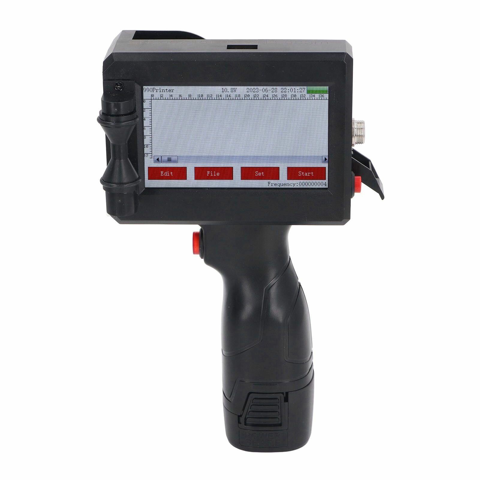 Портативный ручной струйный принтер с сенсорным экраном 4.3 дюйма, 600dpi, регулируемая высота печати 12.7 мм, идеален для разнообразной печати