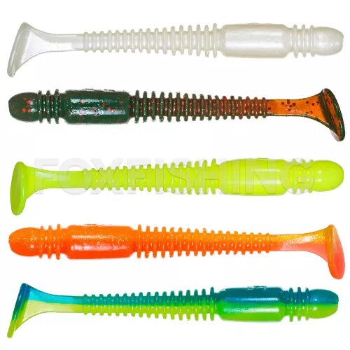 Силиконовая приманка Lucky John Tioga 4.5 MIX1 11,4см. 5шт.