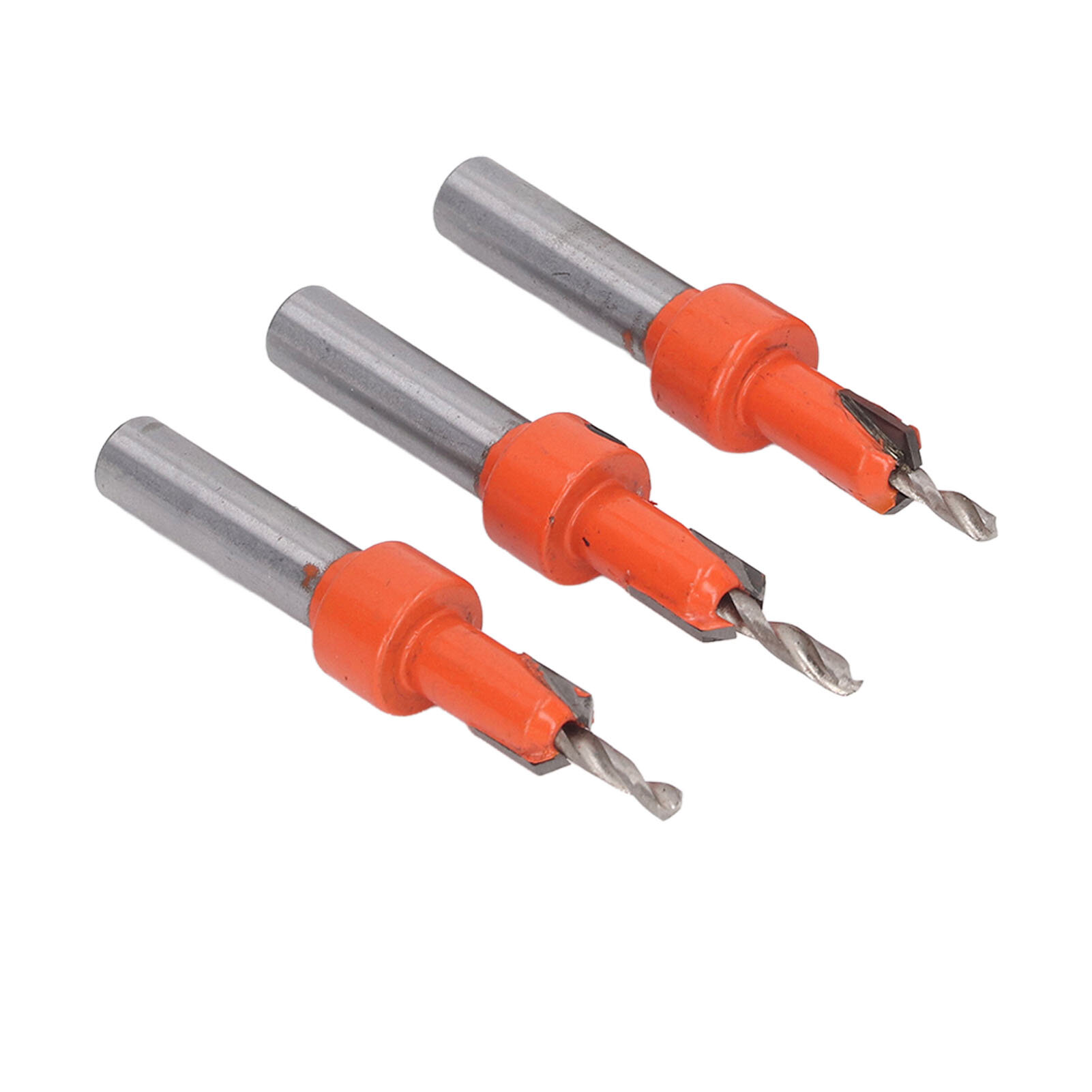 5 шт, набор сверл с зенковкой по дереву, набор бит с круглым хвостовиком для деревообработки с шестигранным ключом и ограничителем