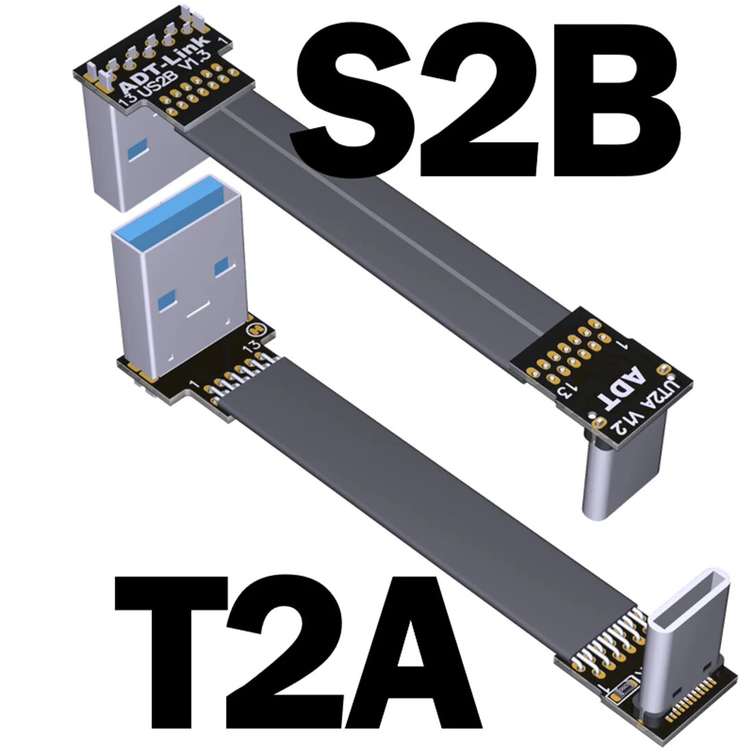 Кабель USB 3.0 Type-A - Type-C 15cm, S4-T1 — фото 1