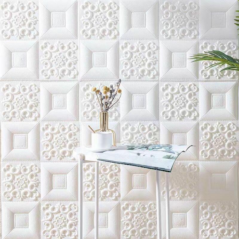 Стеновая панель Панели самоклеющиеся для стен плитка 70 смx10м, мягкие, 3д, пвх, декоративные