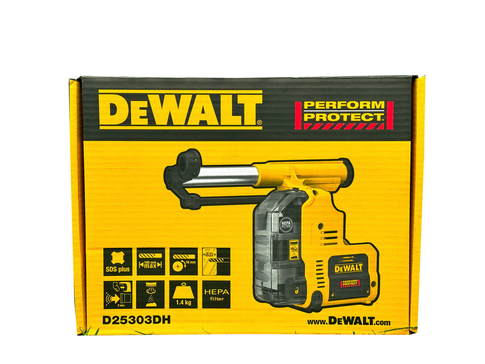 Пылесборник DeWALT D25303DH, для перфораторов, фильтр HEPA, 1 шт