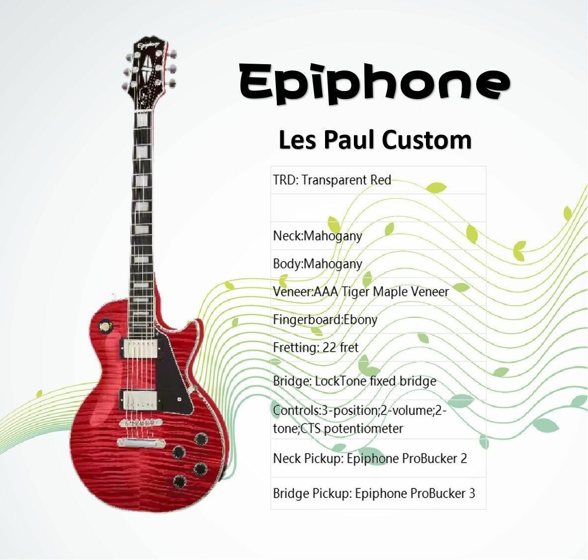 EPIPHONE Электрогитара Les Paul Custom_6-струнная