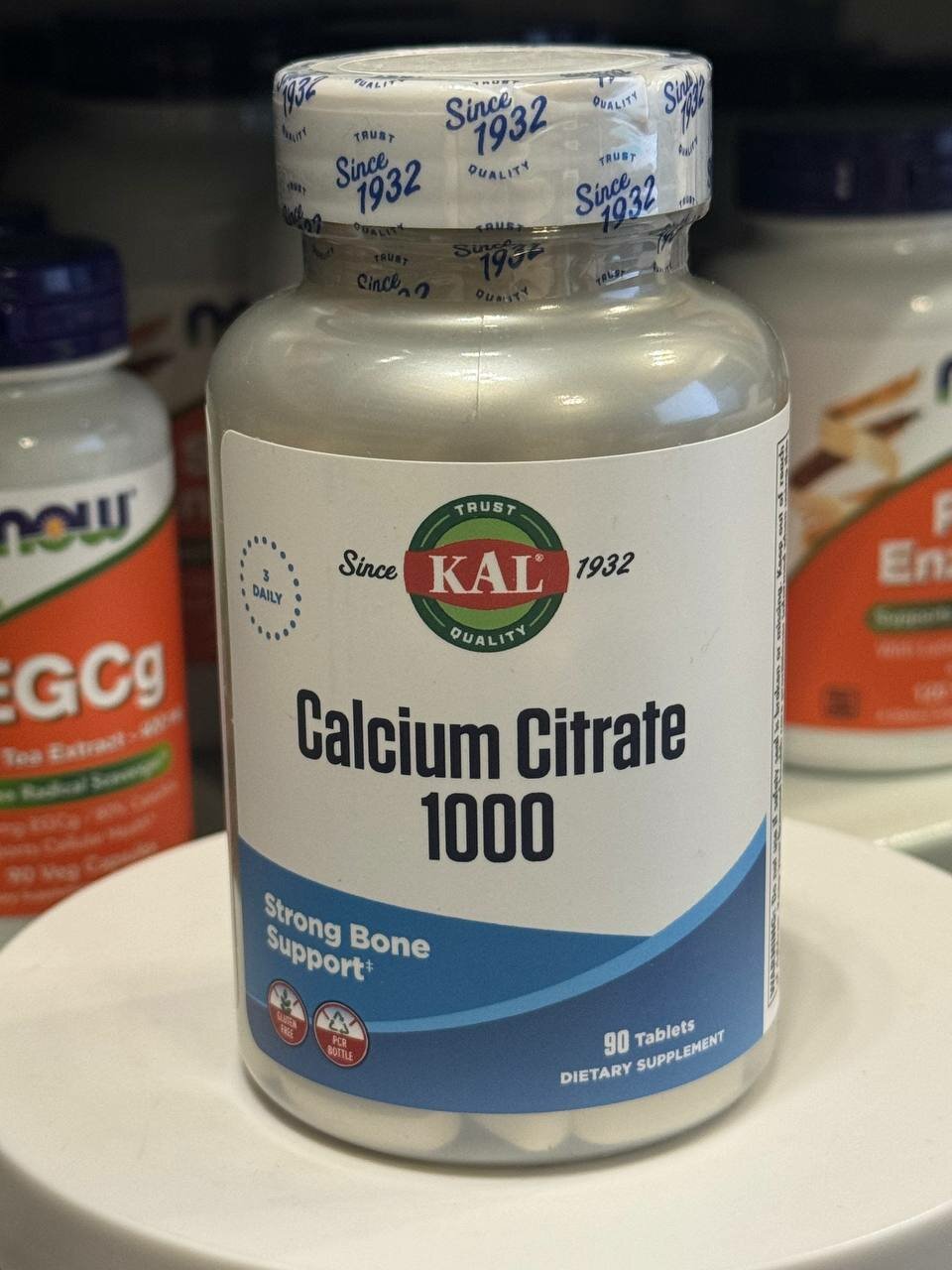 KAL Calcium Citrate 1000 mg, Цитрат кальция, 90 таблеток