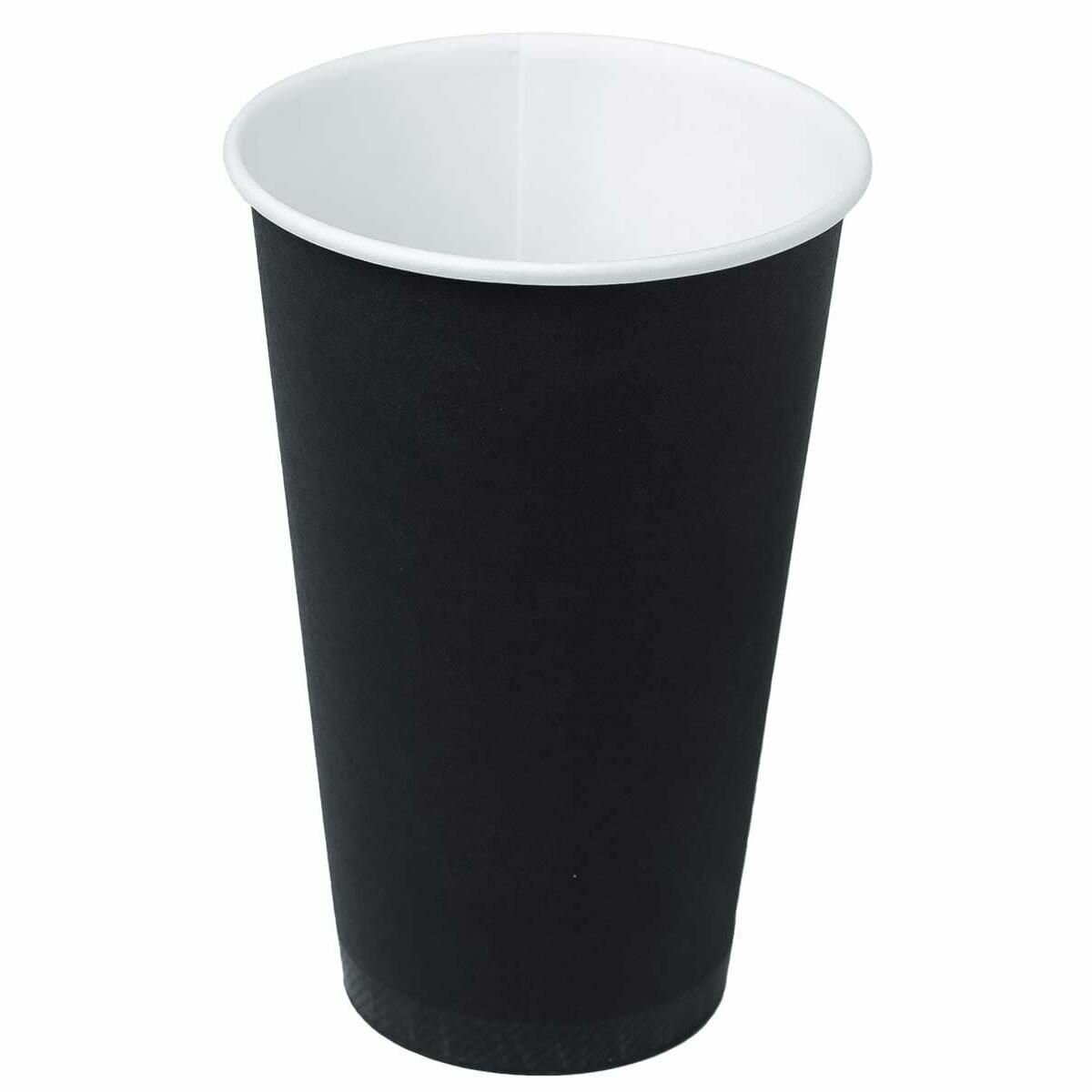 Бумажный стакан Ecopak Черный d 90 450 мл, 50 шт.