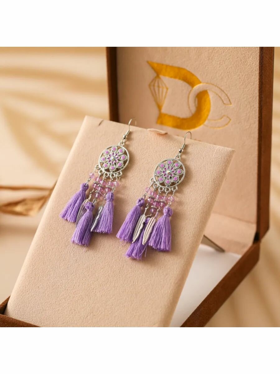 Серьги, искусственный камень