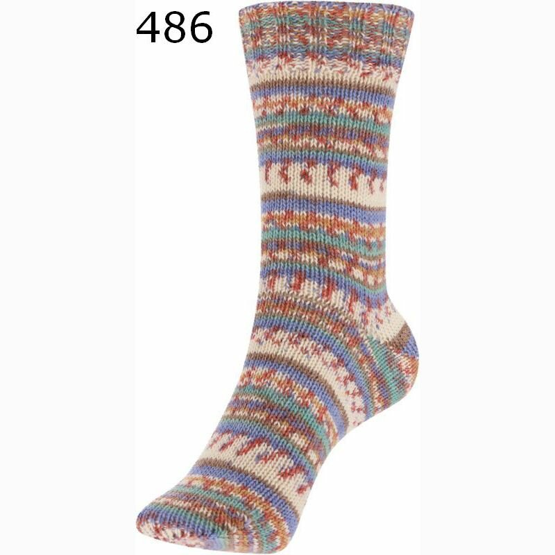 Носочная пряжа Austermann Step 4 Cupcake 4-fach (486 Candy) 1 моток 420 м/100 г