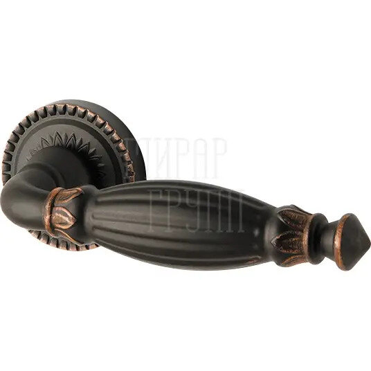 Дверная ручка Armadillo на круглой розетке "Bella" CL2 темная медь
