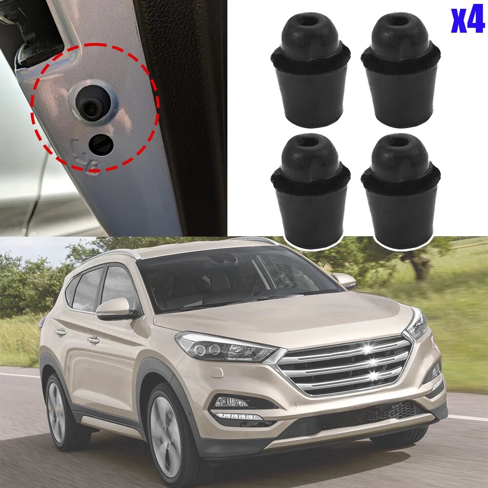 4x для Hyundai Sonata Santa Fe Getz Starex Solaris Creta, буферная накладка на дверной бампер, противоударная резиновая стопорная накладка 8219128010 Черный Новый