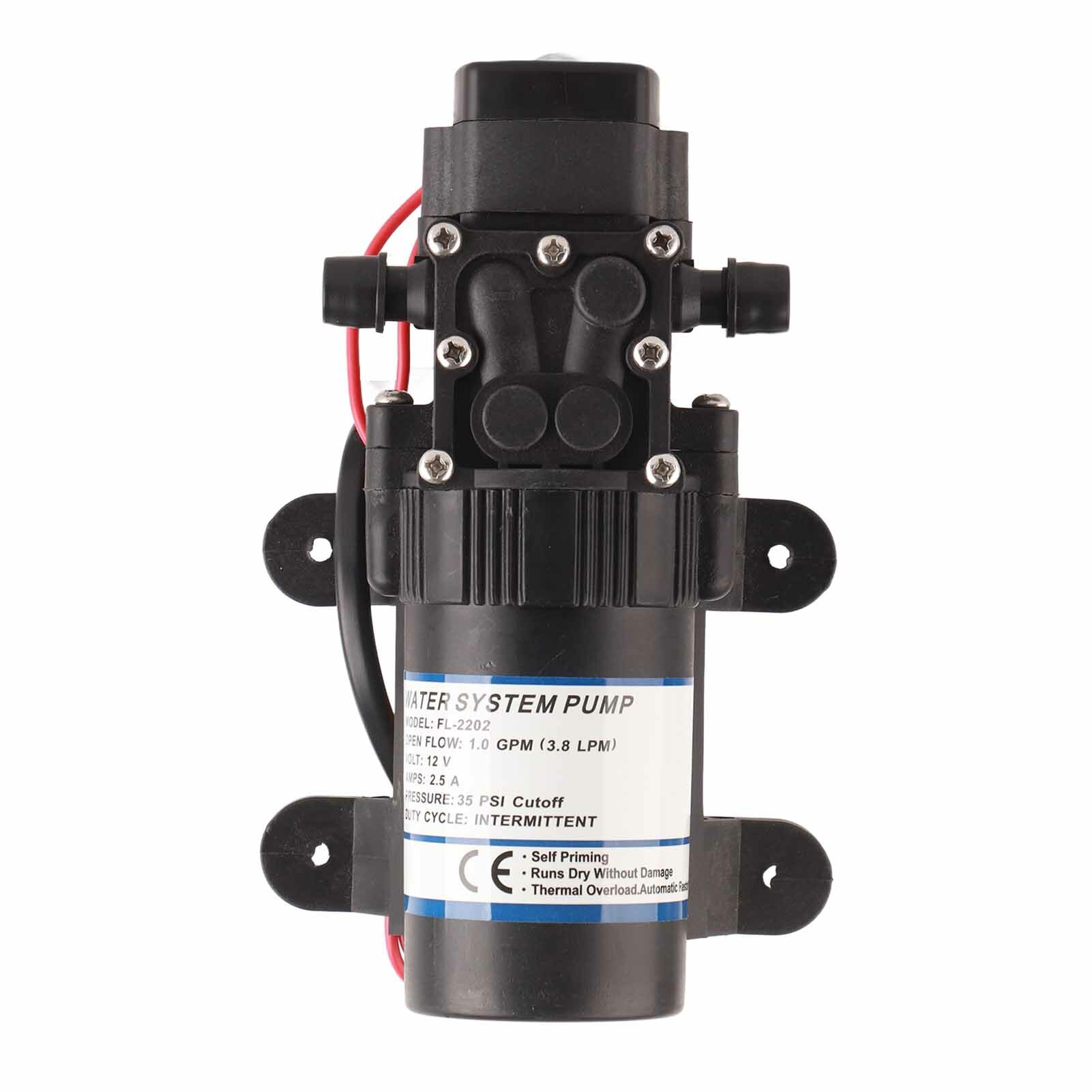 Миниатюрный насос постоянного тока с двигателем постоянного тока 1,0 галлона в минуту, 2,5 А, 35 фунтов на квадратный дюйм, самовсасывающий насос для опрыскивателя, 12 В постоянного тока.