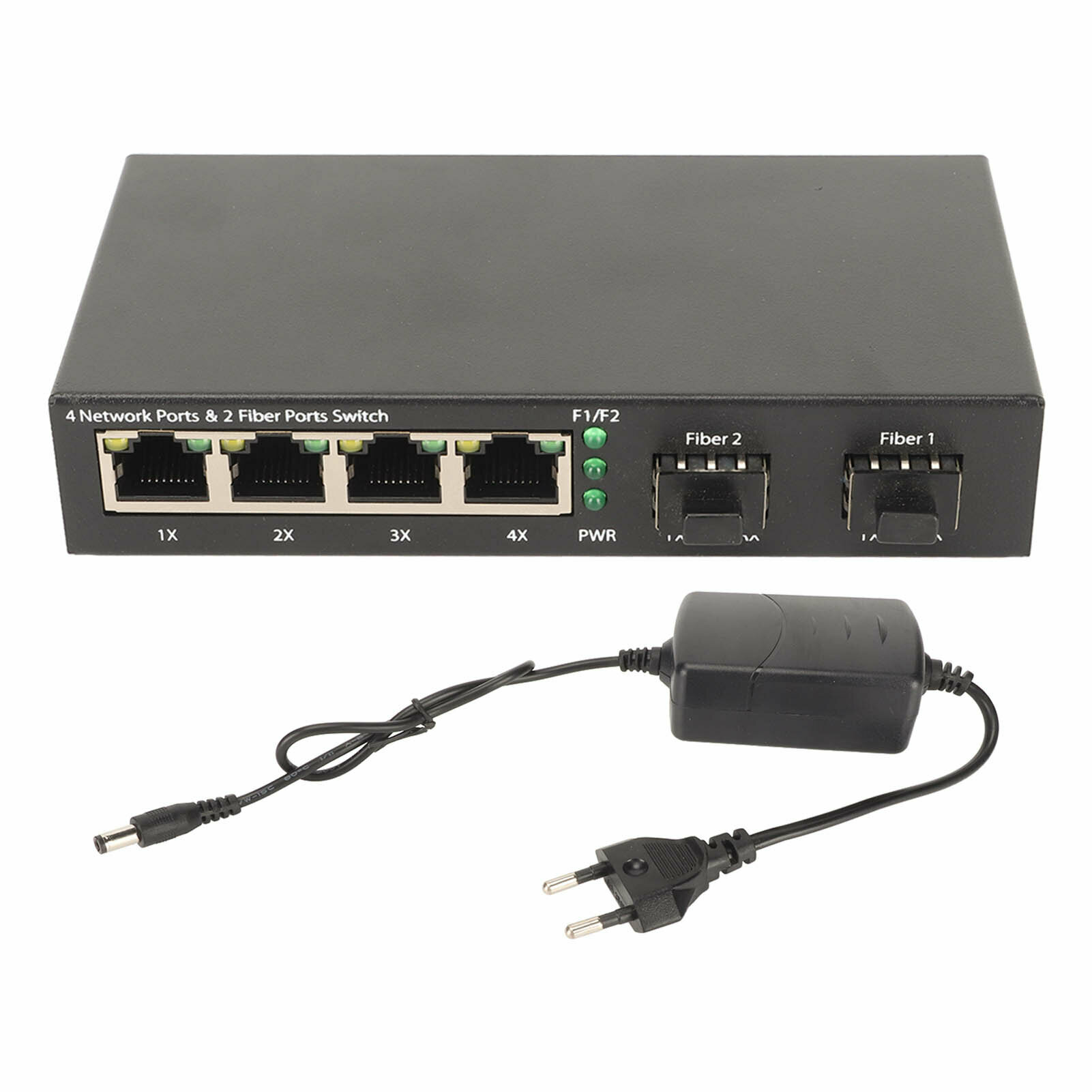Оптический ethernet коммутатор sfp 6 портов 10 100 1000m с автоадаптацией и светодиодной индикацией для офисной сети 240v евровилка