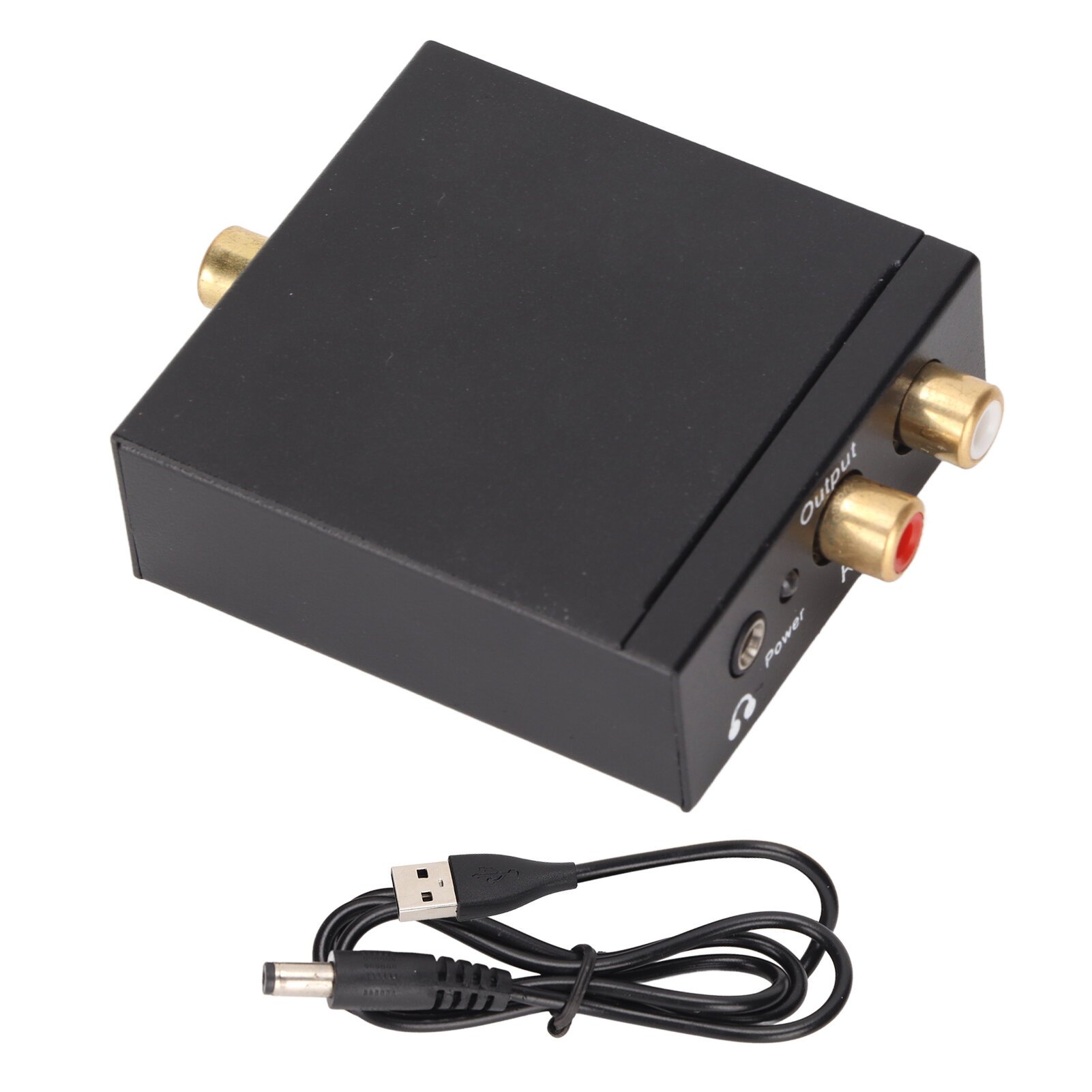 Цифро-аналоговый преобразователь (ЦАП) из алюминиевого сплава с USB-кабелем питания.