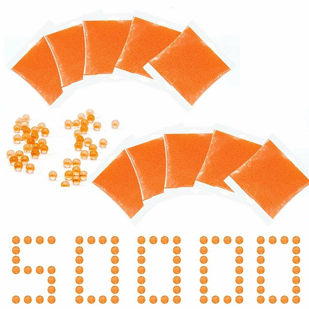 50000 шт. водяных шариков, сменные патроны 7-8 мм, гелевые шарики для брызг воды, гелевый шарик для детей, желчный пистолет