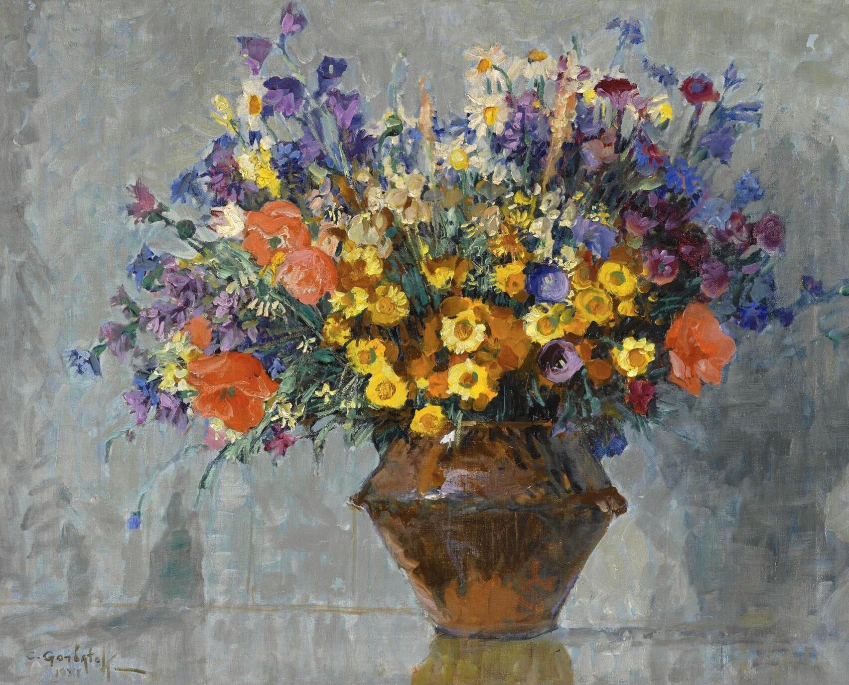 Картина Горбатова Константина Букет цветов 1931 60х48 см