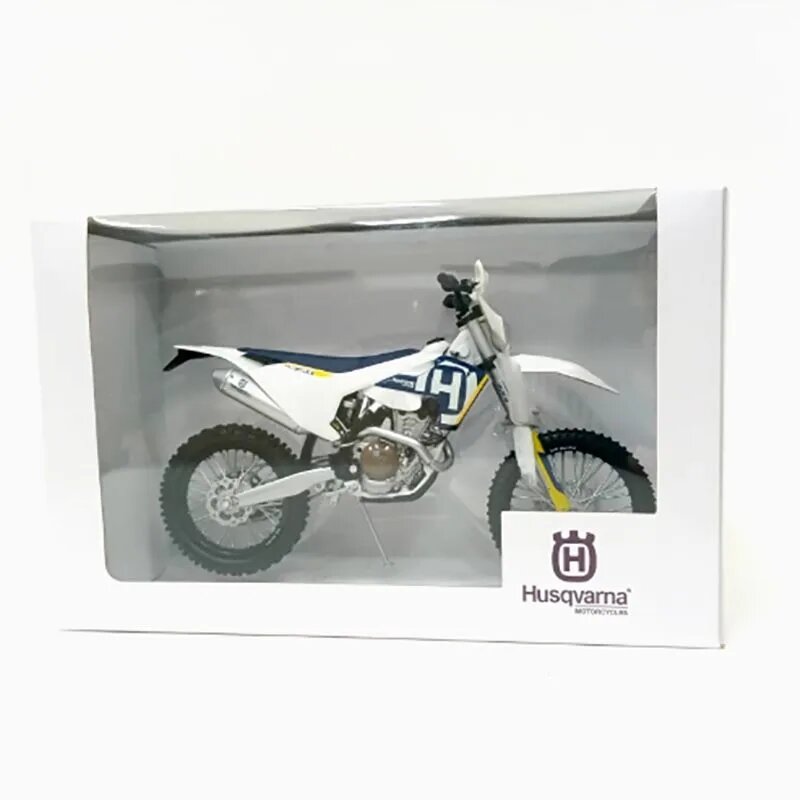 Husqvarna 1:12 FE350 пластиковая модель мотоцикла, коллекционные статические готовые украшения, подарок для взрослых, хобби и игрушки