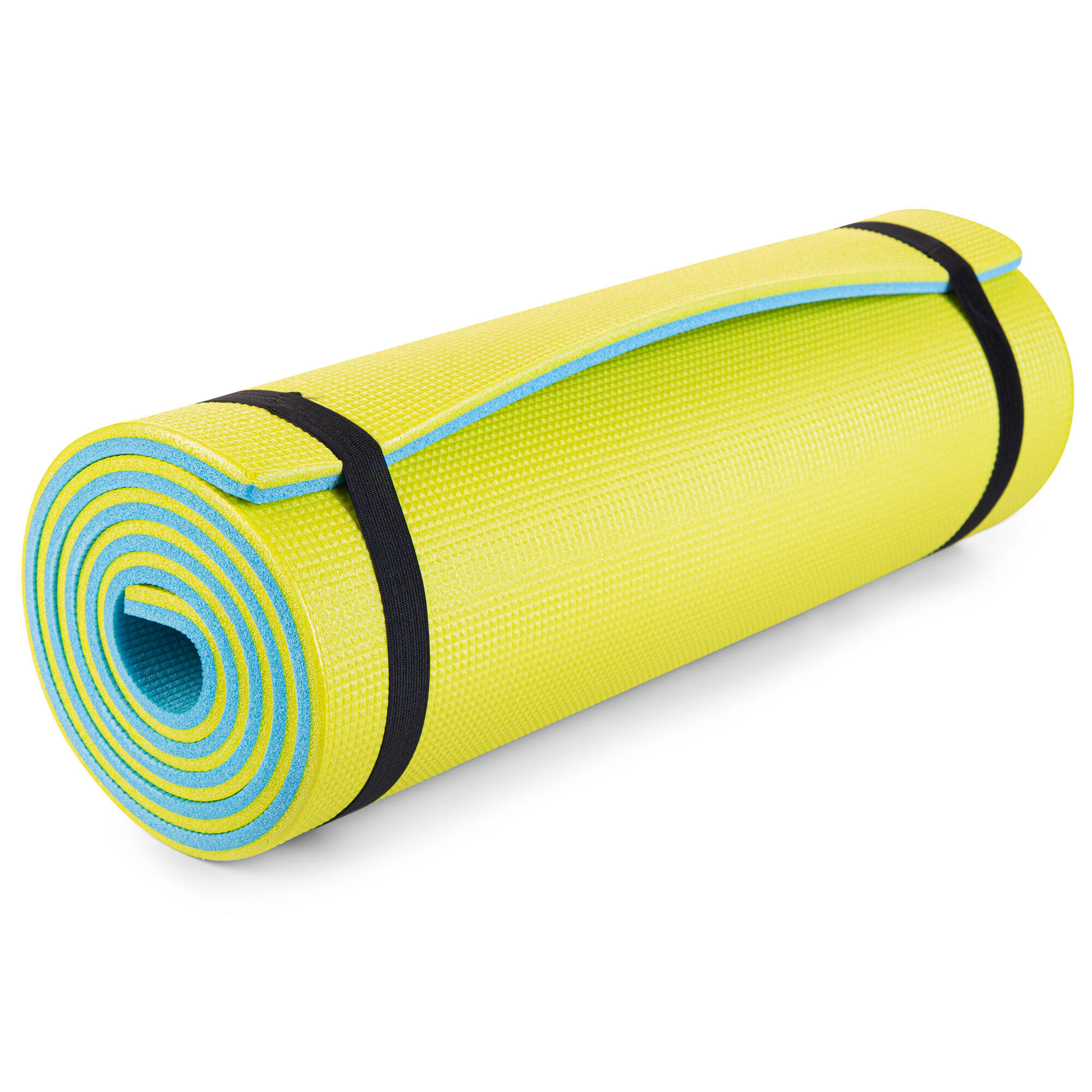 Decathlon Двухслойный туристический коврик Spokey CAMPER BIG 200x60 см, желтый/голубой