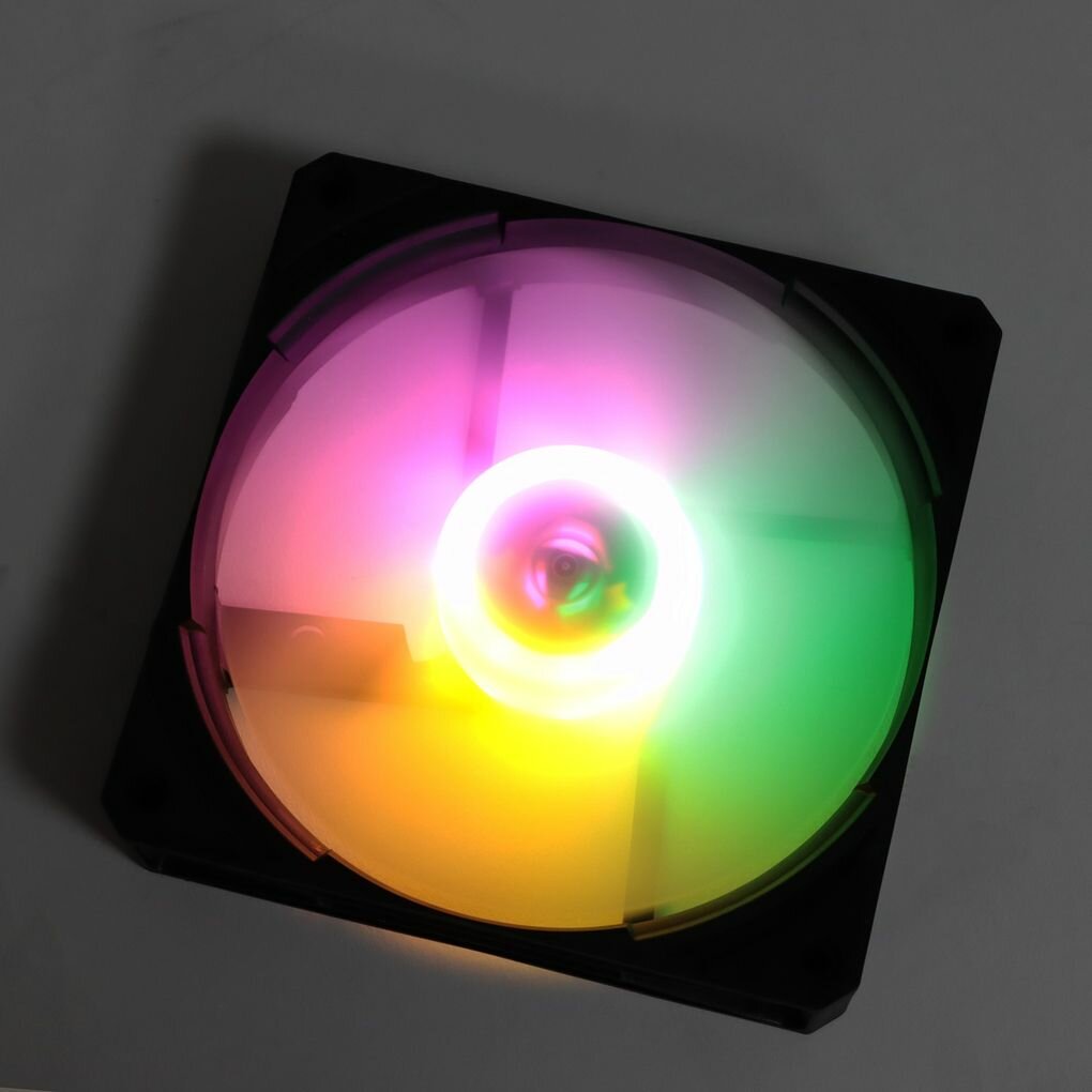 Вентилятор TESLA RGB120 LB, 120мм, 1200rpm, 3-pin+Molex, черный/FRGB