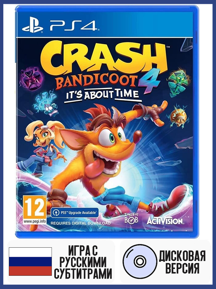 Игра Crash Bandicoot 4: Это Вопрос Времени (PS4, Русские субтитры)