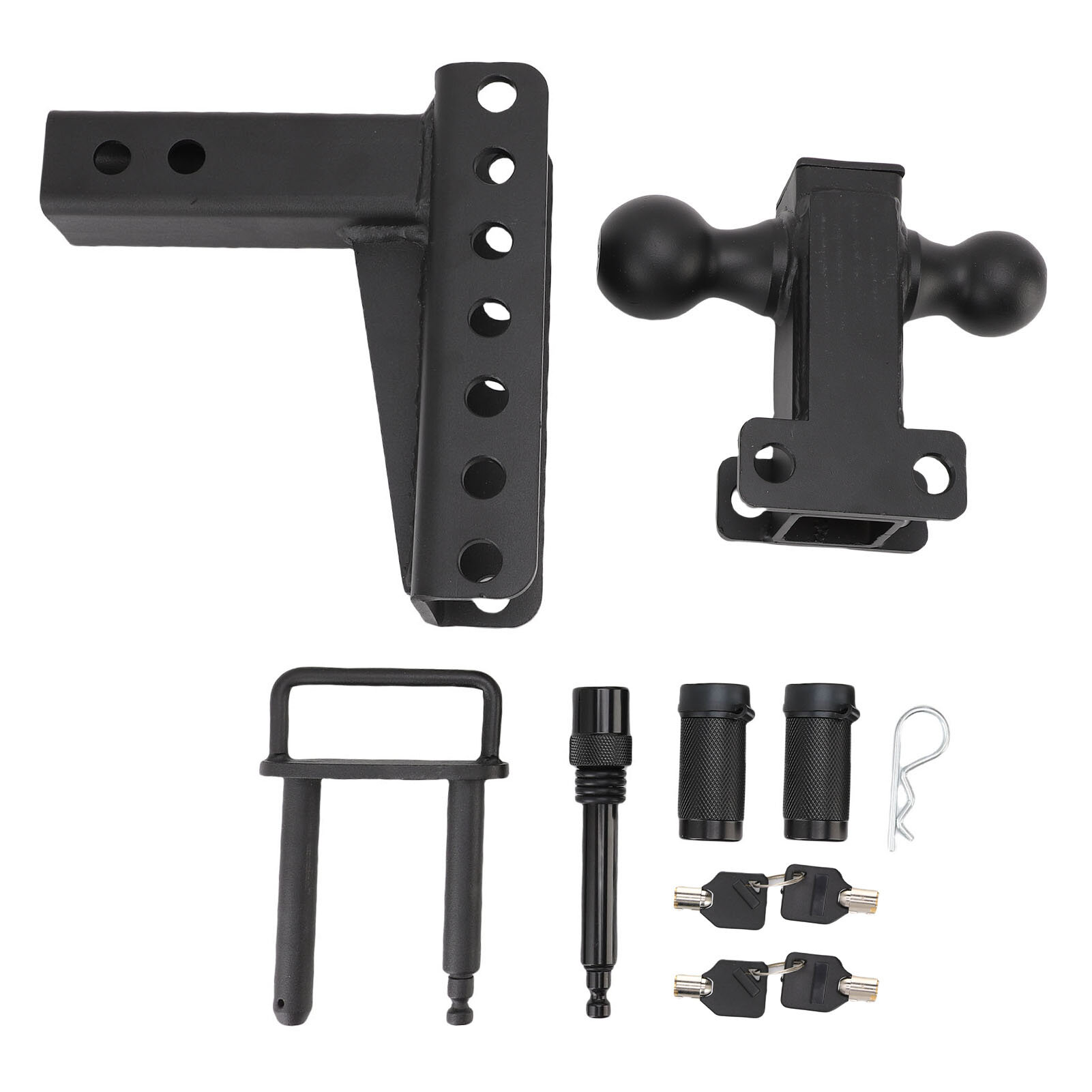 Регулируемое шаровое крепление прицепного устройства, 6-дюймовые сверхмощные прицепные устройства для 2-дюймового приемника сцепного устройства, емкость 12500 фунтов