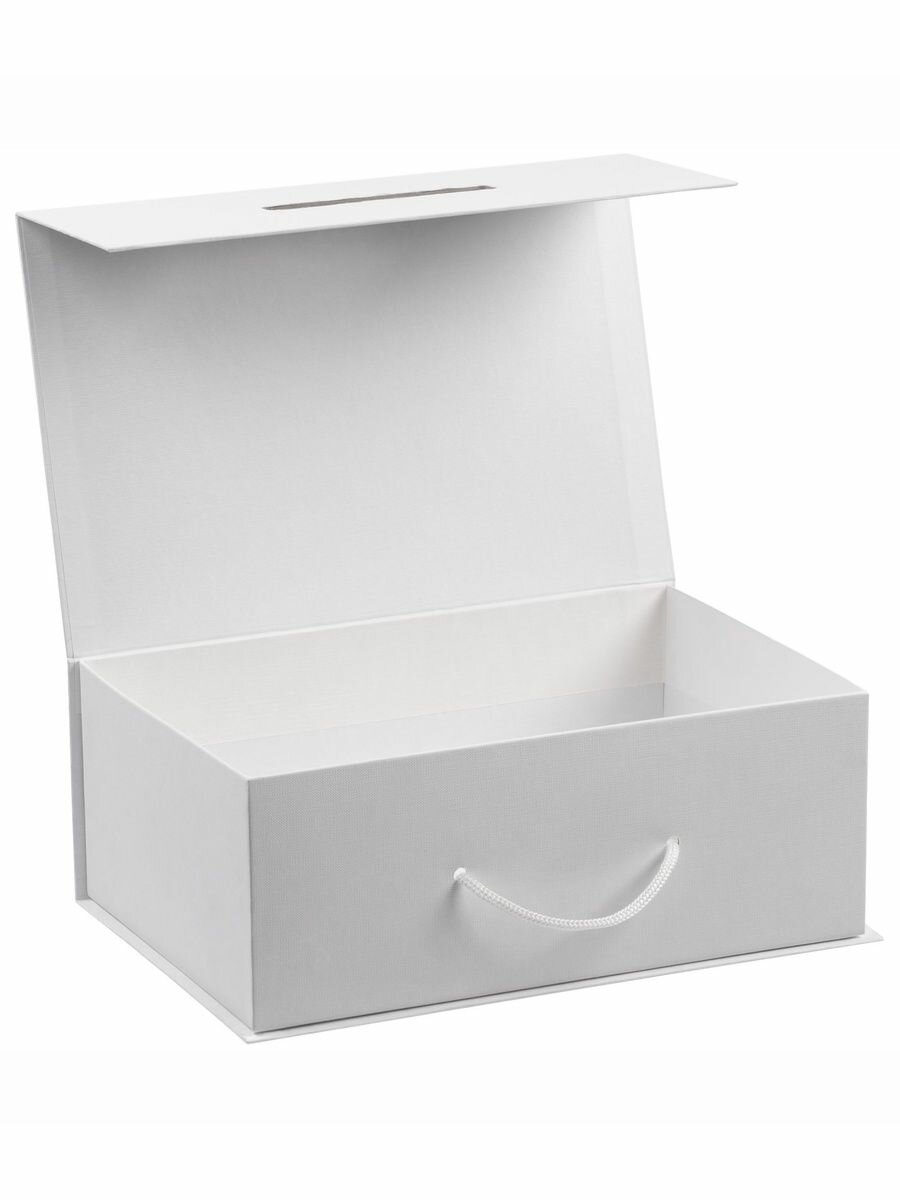 Коробка подарочная для хранения, с ручкой, 33х21х12, белая, подарок на День Рождения, на Выпускной, преподавателю девушке женщине