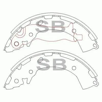 Колодки тормозные барабанные задние HI-Q SA193