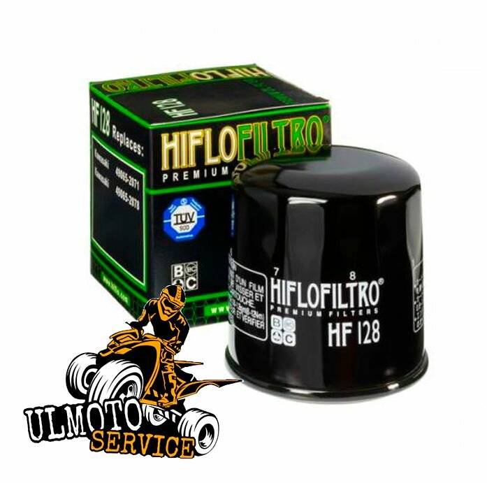 Масляный фильтр HifloFiltro HF128 для Kawasaki MULE 300, 400, 500, 600, 610, 620, 2500, 3000