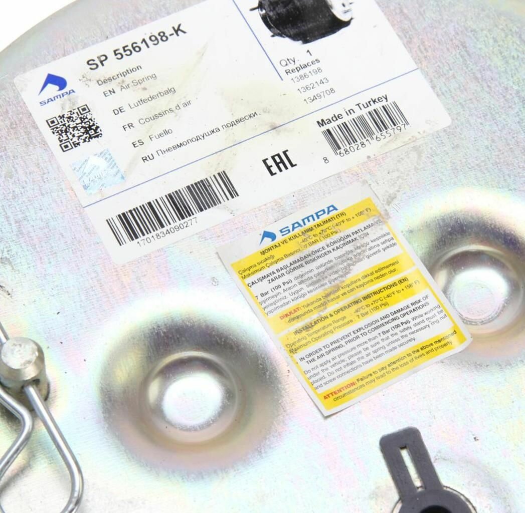 Пневморессора для Скания арт SP556198K SAMPA
