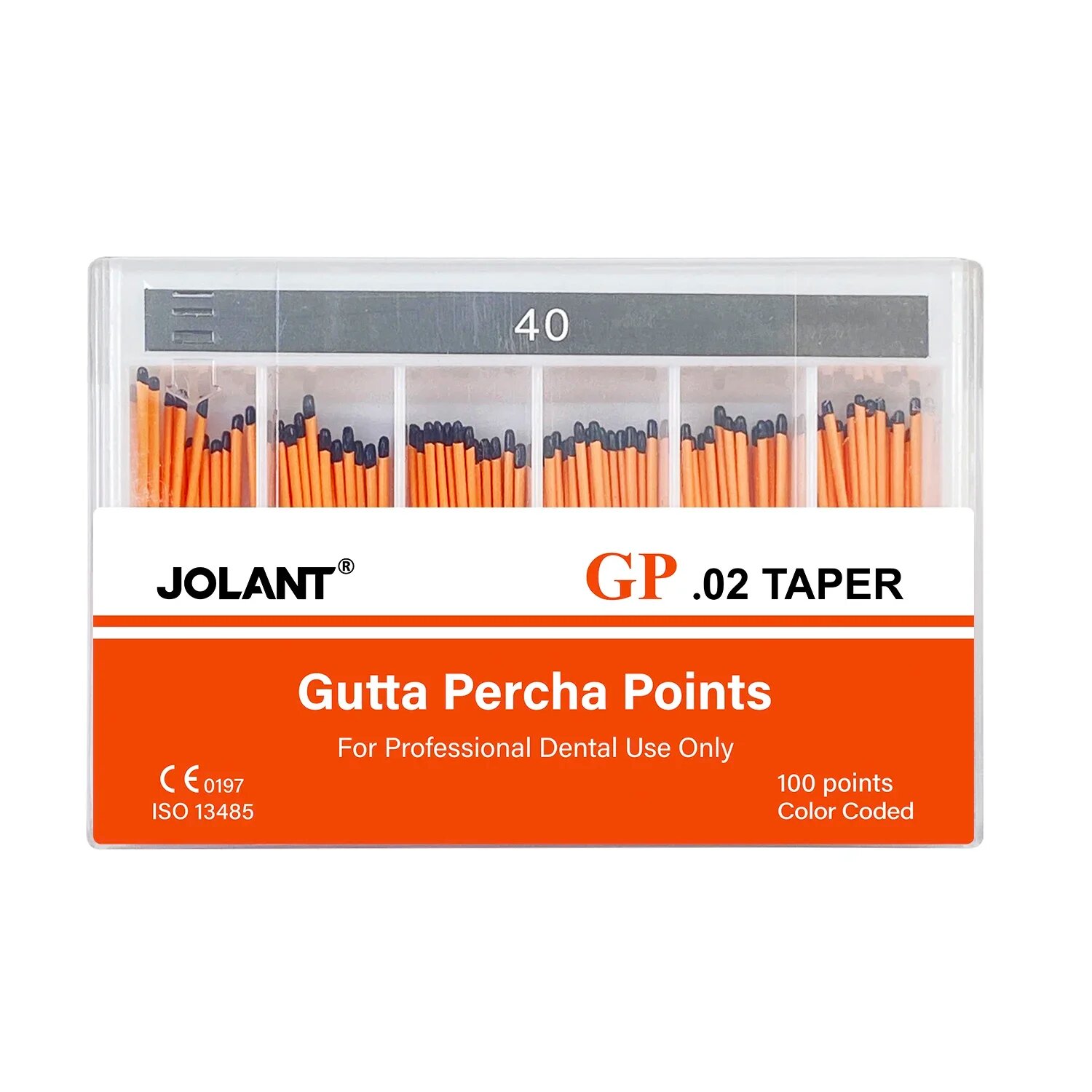 JOLANT Dental Gutta Percha Points 02/04/06 F1 F2 F3 GP-02 Taper 40