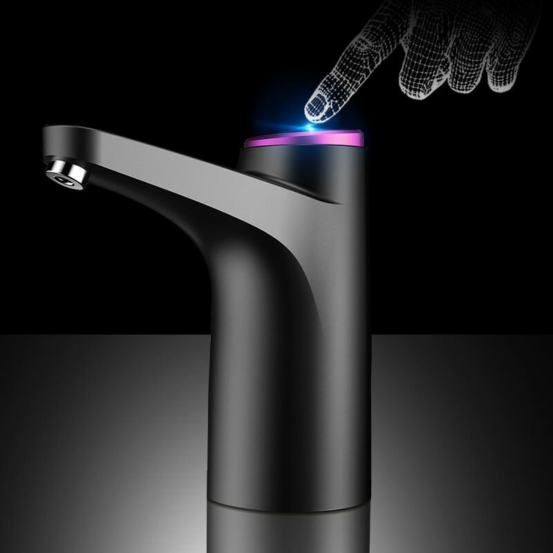 5-галлонный портативный электрический водяной насос с USB-зарядкой | Автоматическое отключение | Универсальный для 3-5 галлонов | Черный