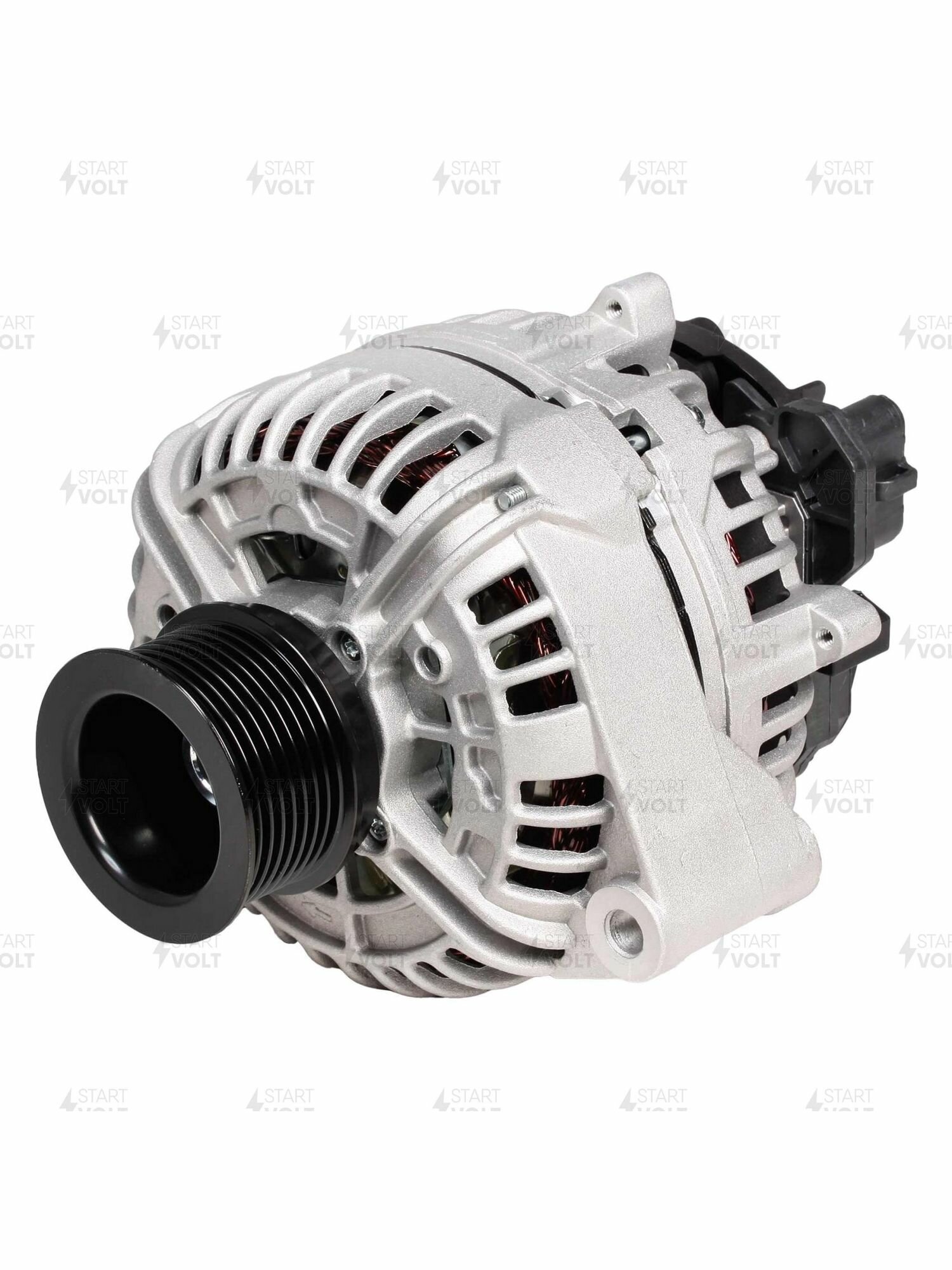 Генератор StartVolt LG 0745, для КАМАЗ, передний, серый/черный