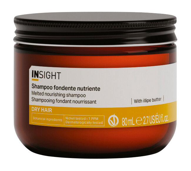 INSIGHT Dry Hair Шампунь-воск для сухих волос для увлажнения и питания, 80 мл