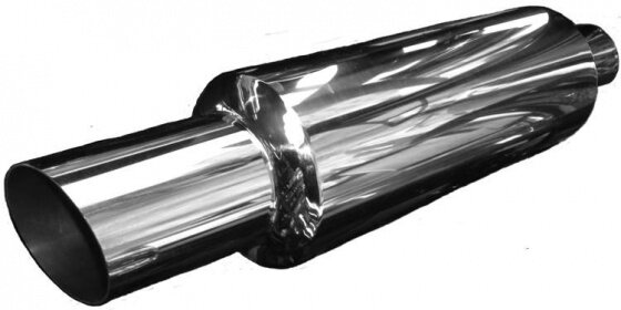 Глушитель прямоточный из нержавеющей стали модель 7014-20,7, универсальный